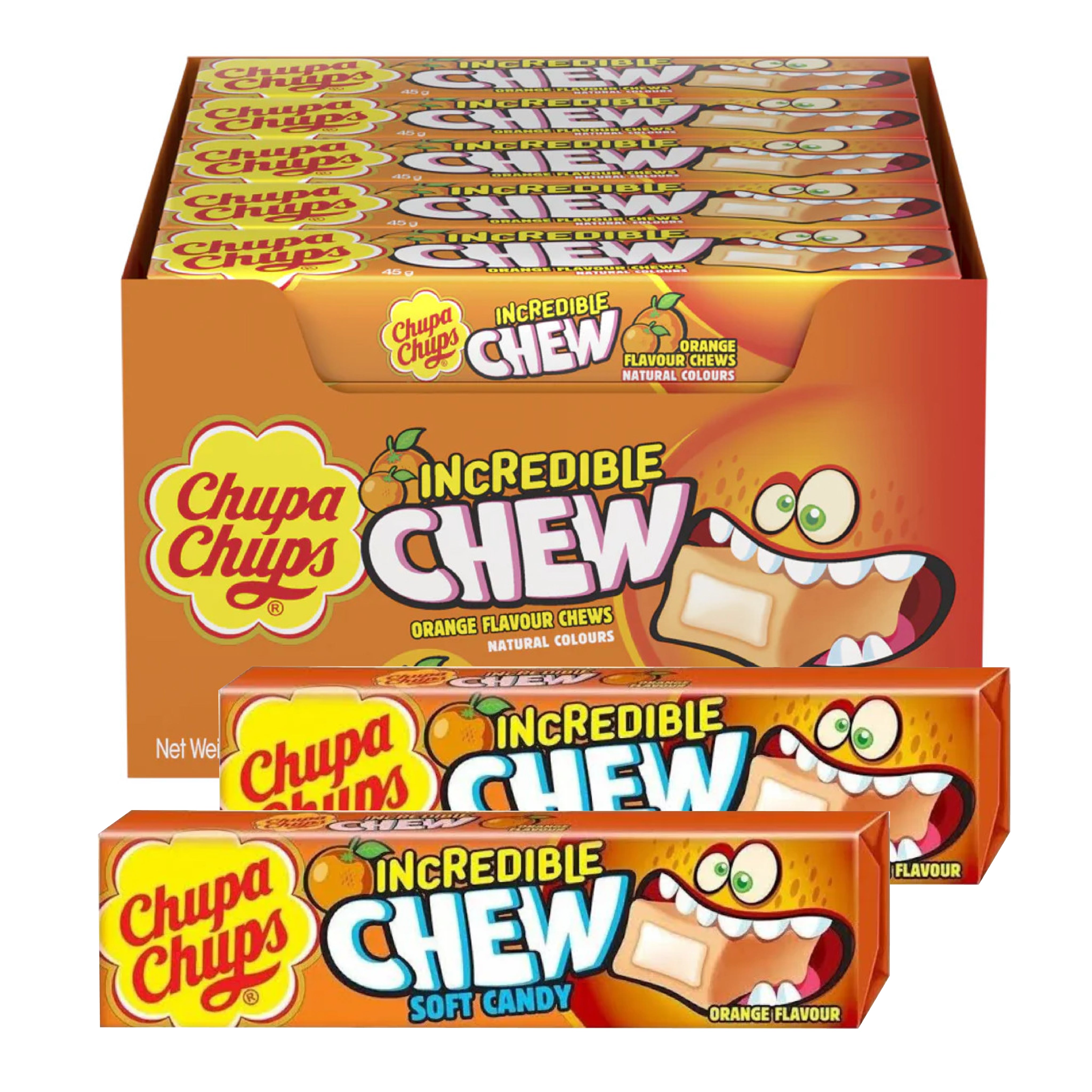Chupa Chups Incredible Chew Orange (45g) – MayDay Mall