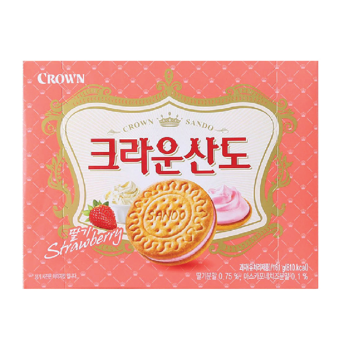 Crown Sando Biscuits With Strawberry Cream (161g) – MayDay Mall