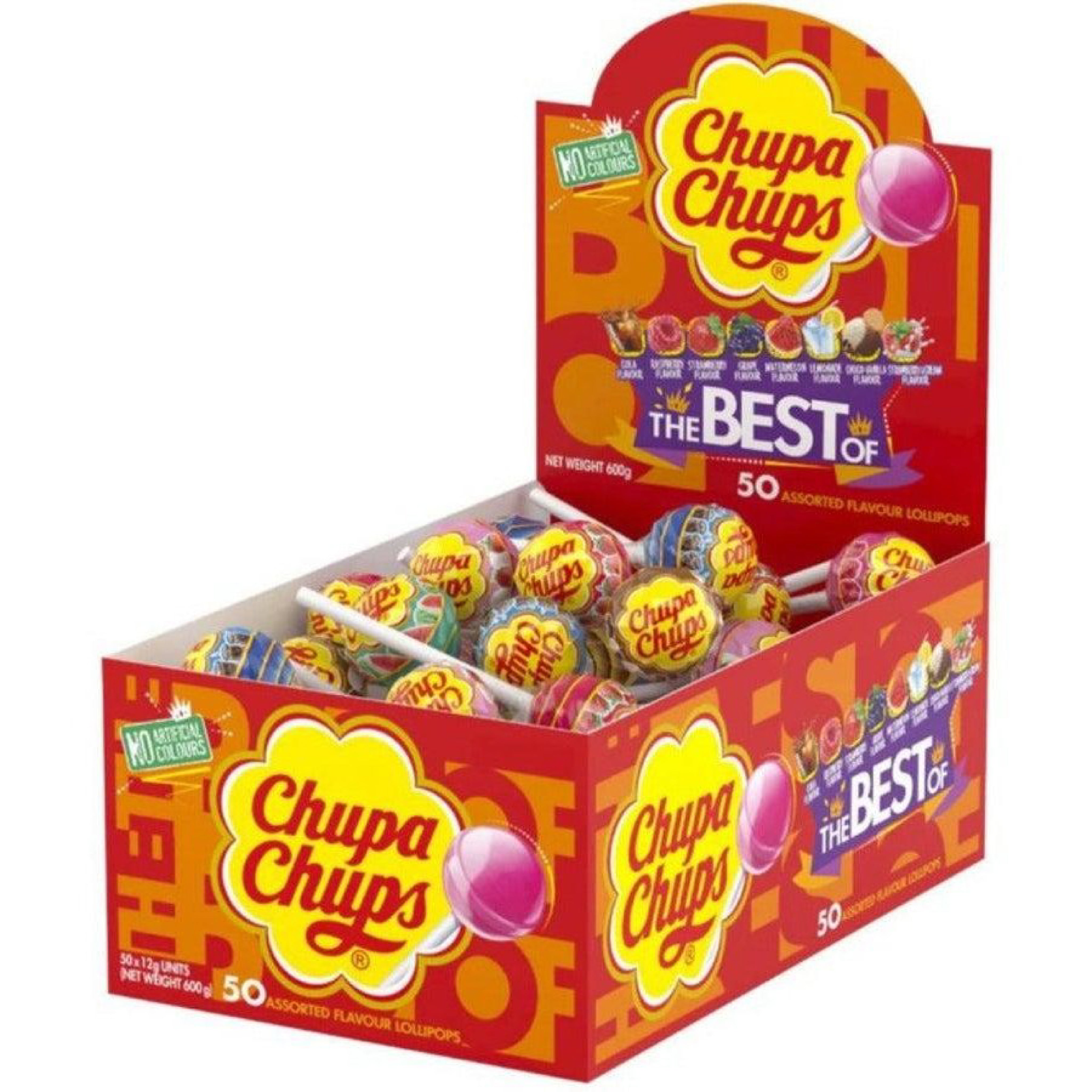 Chupa Chups lollipops - Chupa Chups Lollipop Box - Best of 50 Flavors ...