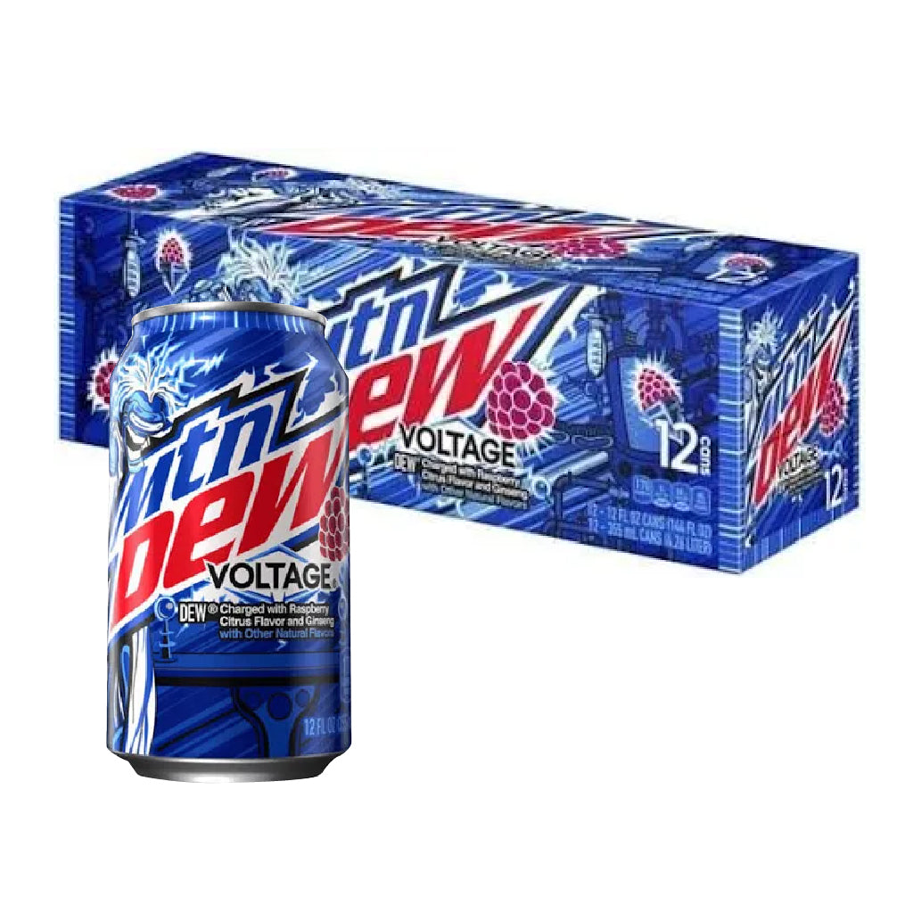 Mountain Dew Voltage 355ml (12 Cans) | Raspberry Citrus Soda with ...