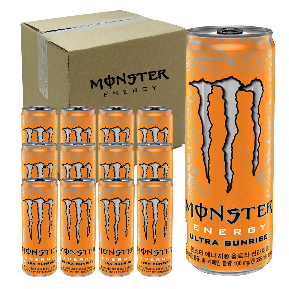 Monster Energy Ultra Sunrise 355ml x 12 – Zero Sugar Energy Drink ...