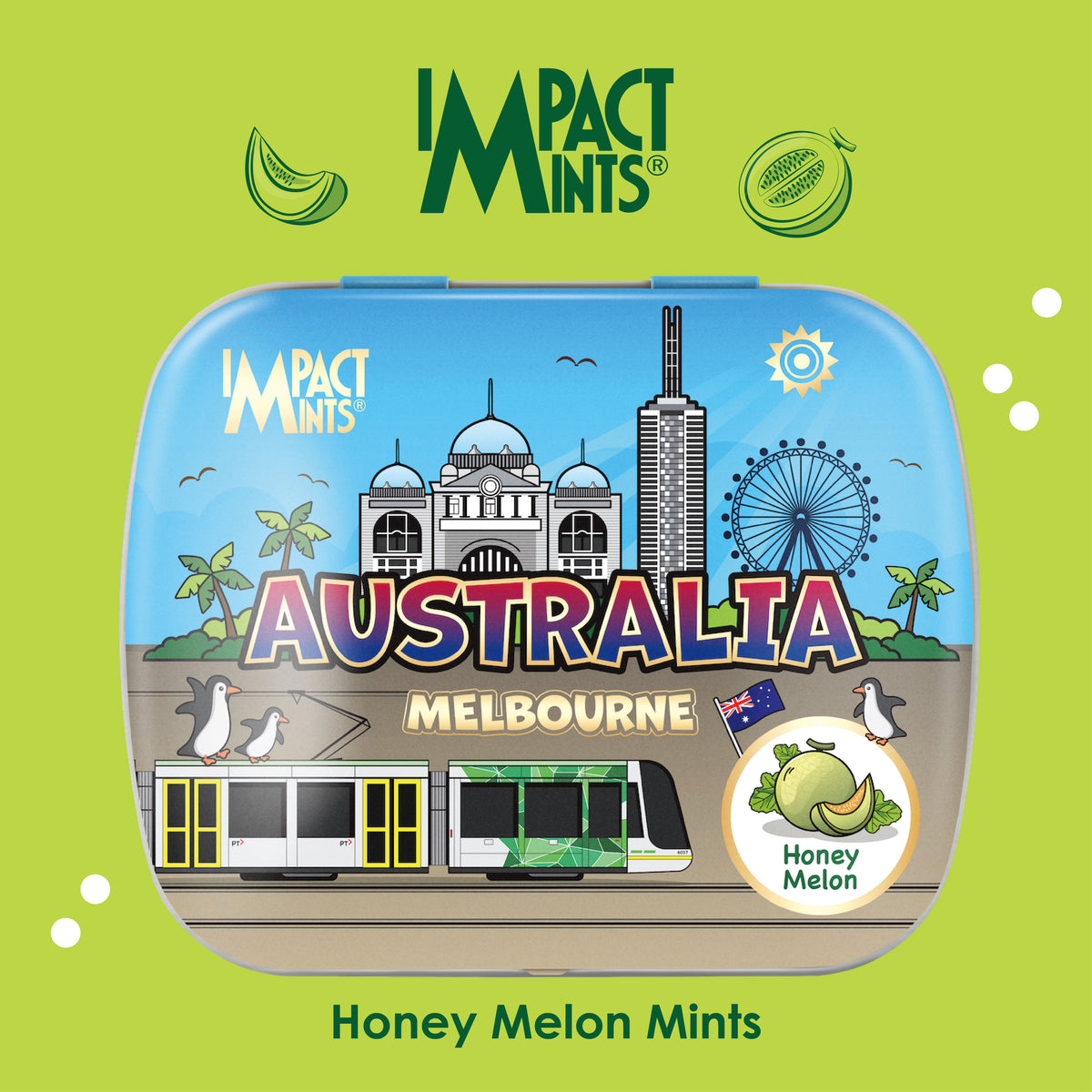 Melbourne Landmark Impact Mints Candy Tin – Honey Melon Souvenir ...