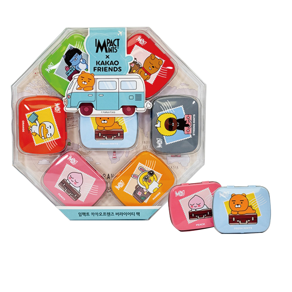 Impact Kakao Friends Mint Candy Set - 7 Tins | Mayday Mall – MayDay Mall