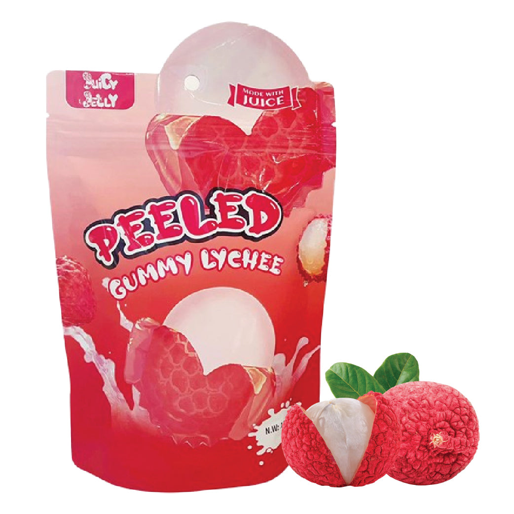 Juicy Jelly Peeled Lychee Gummy Candy (120g) – MayDay Mall