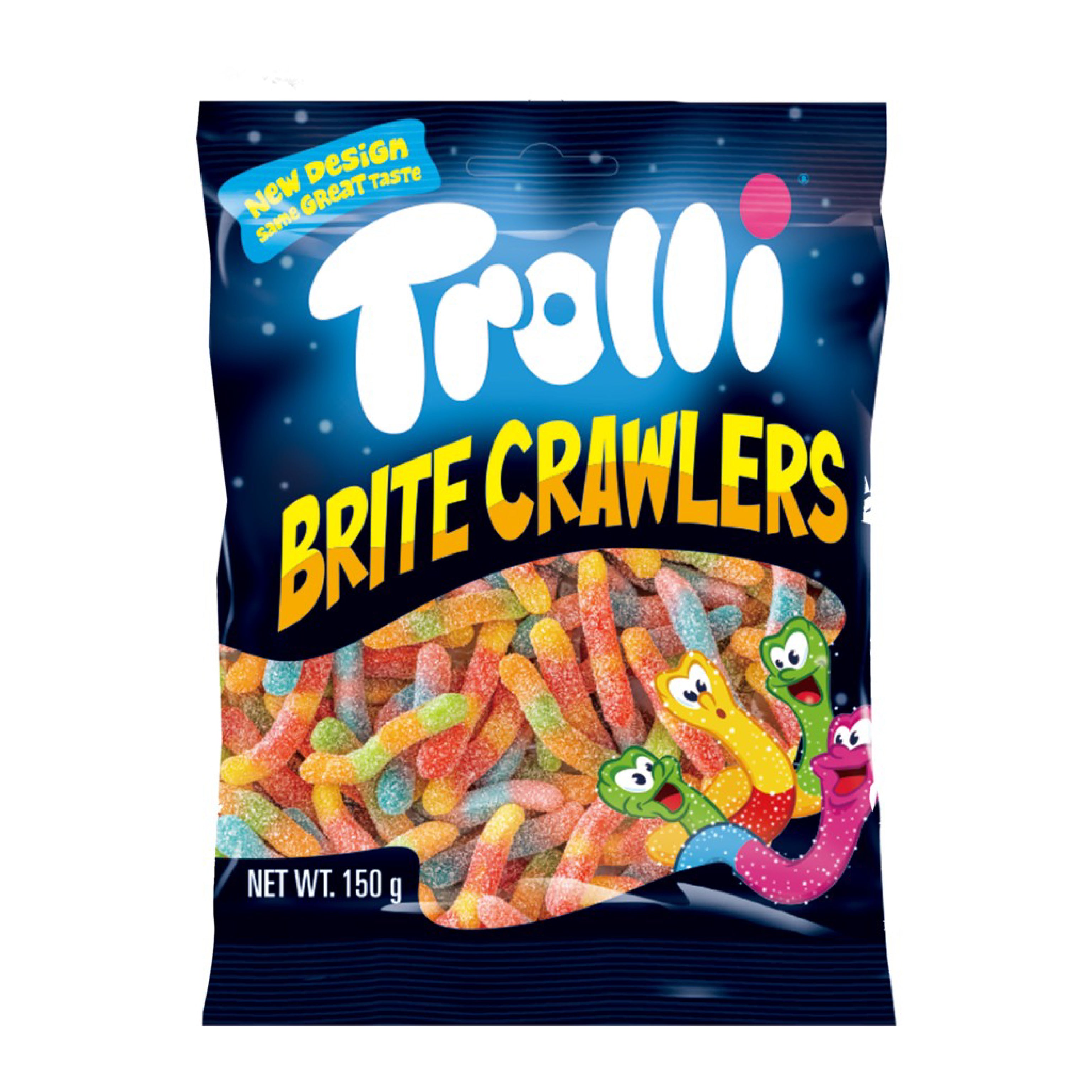 Trolli Brite Crawlers 150g – Fruity Gummy Worm Candy – MayDay Mall